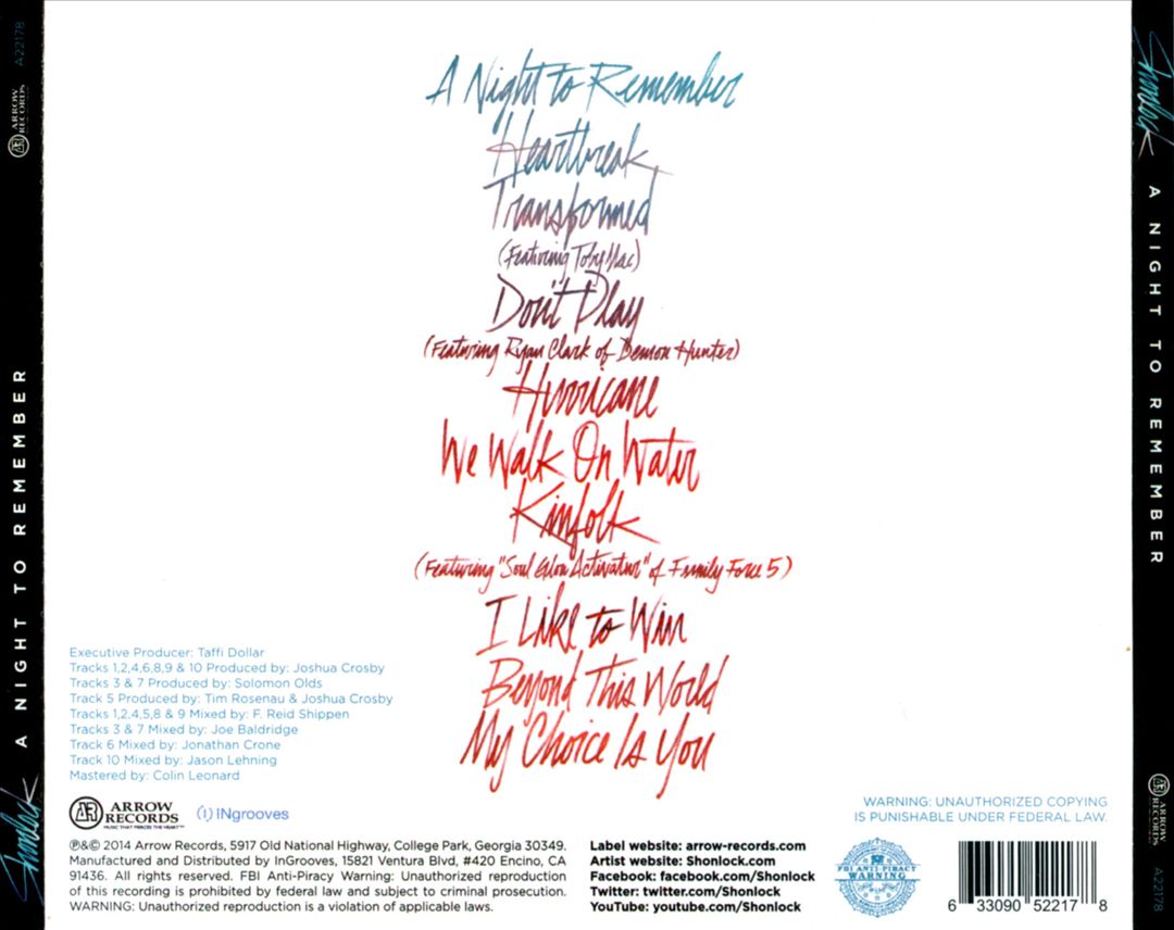 Night To Remember – Shonlock – Resound Music