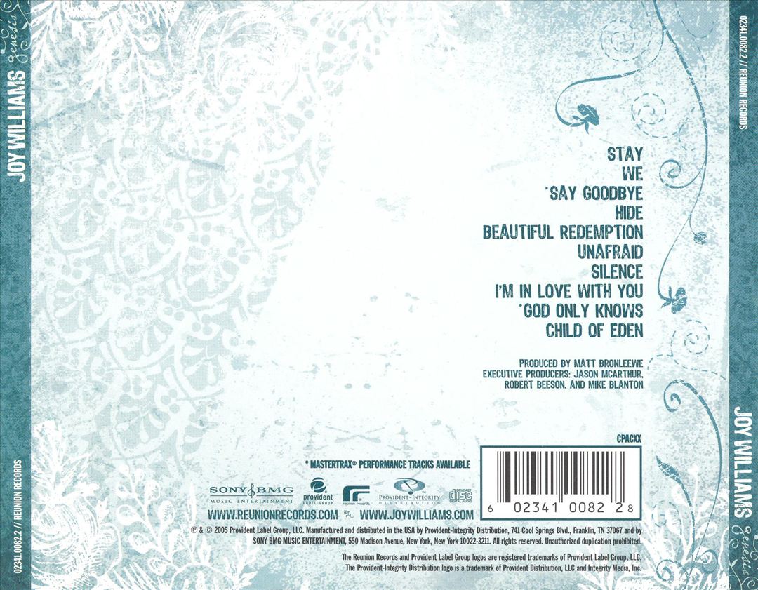 Genesis – Joy Williams – Resound Music